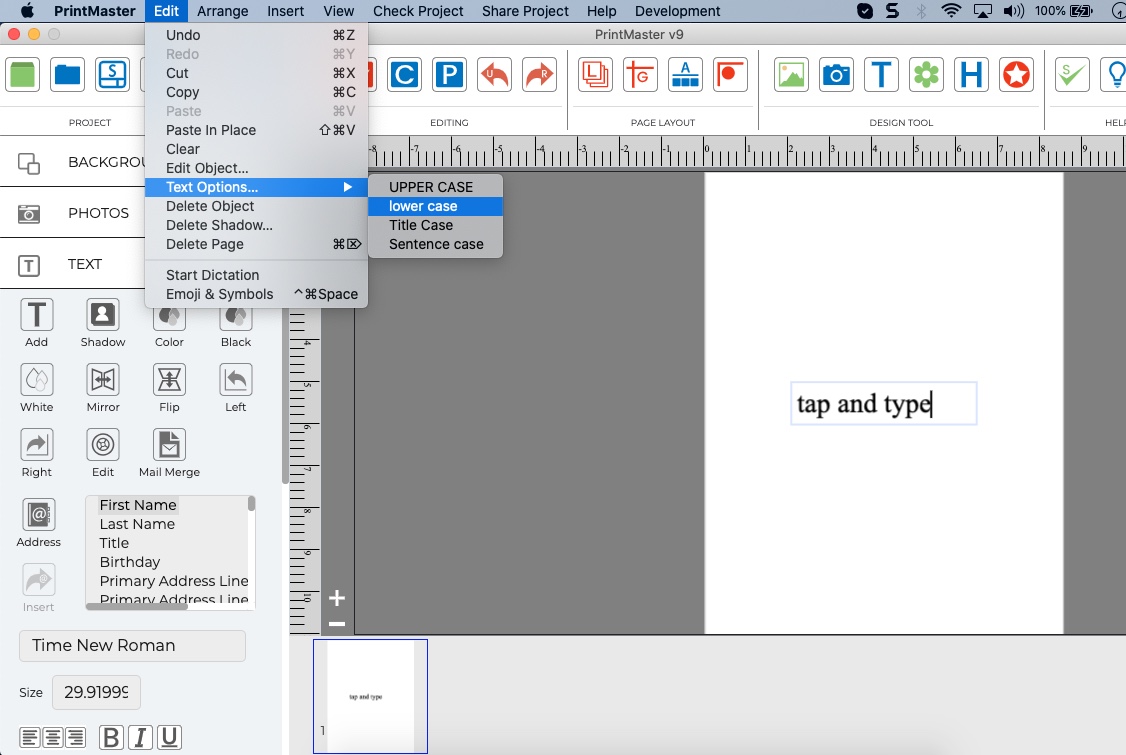 Text - PrintMaster v9 Userguide